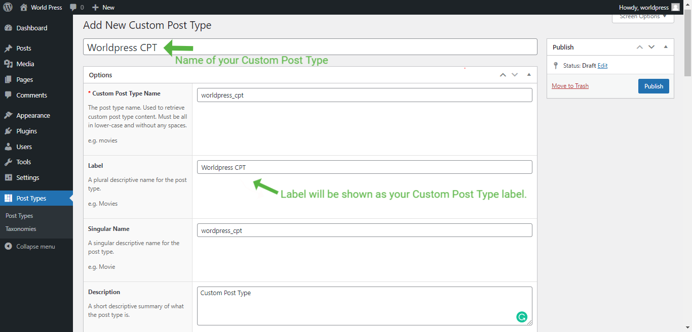 Create Custom Post Type And Taxonomy In Wordpress Gvtechnolab